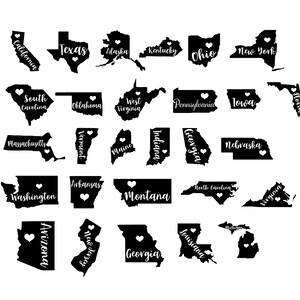 Indiana Map Stainless Steel Charm,personalized Map of Indiana USA ...