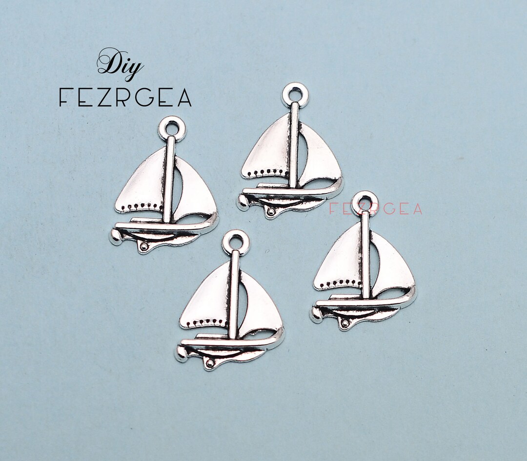 25PCS Antique Silver Sailboat Charms.sailing Pendants. CY195 - Etsy