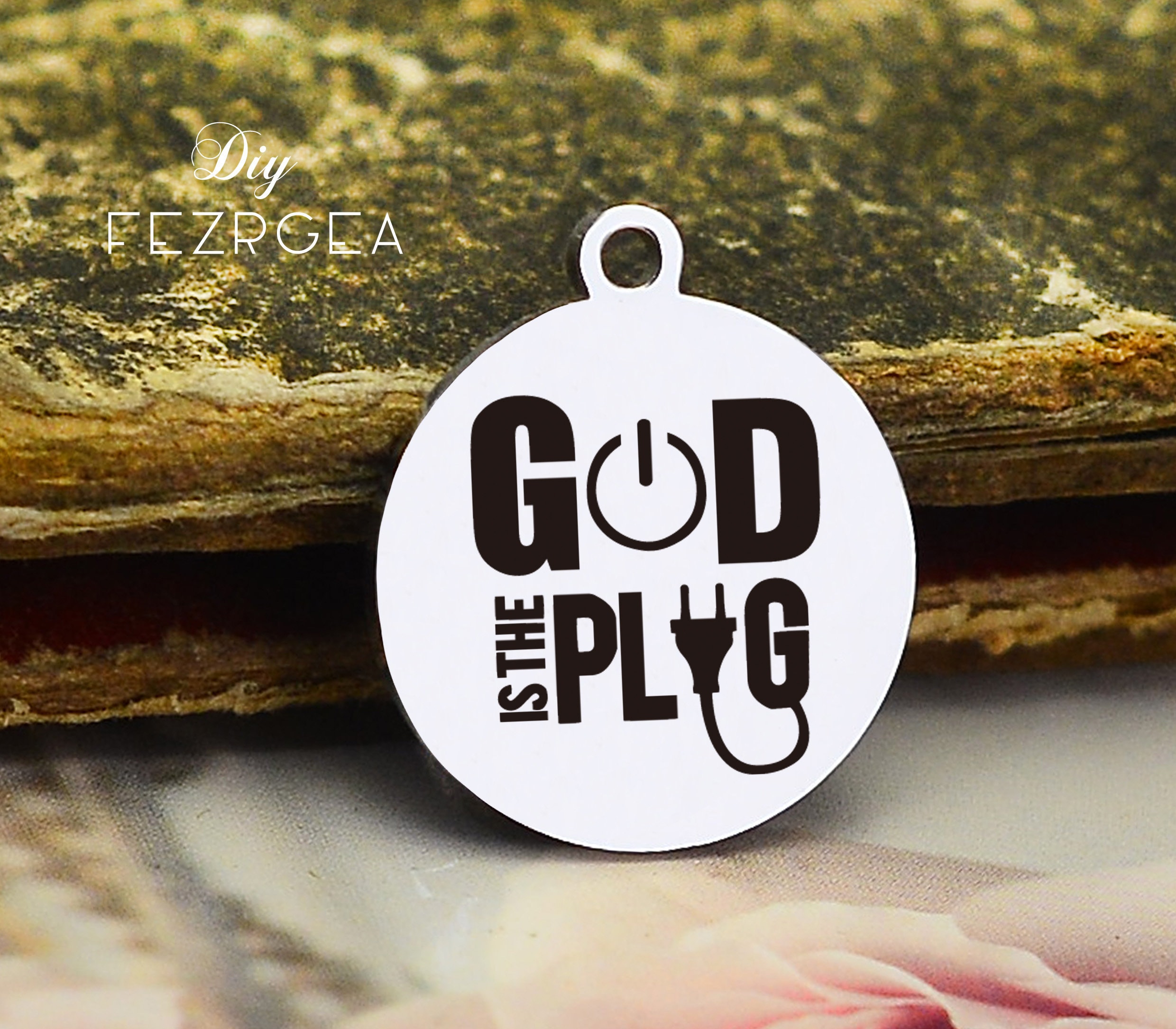 God is the Plug Stainless Steel Charmpersonalized Jesus - Etsy