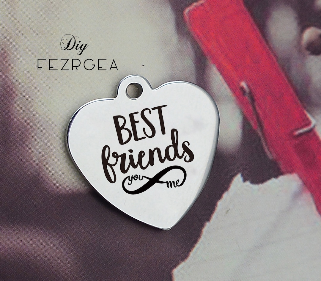 Best Friends Stainless Steel Charm,personalized You and Me Laser ...