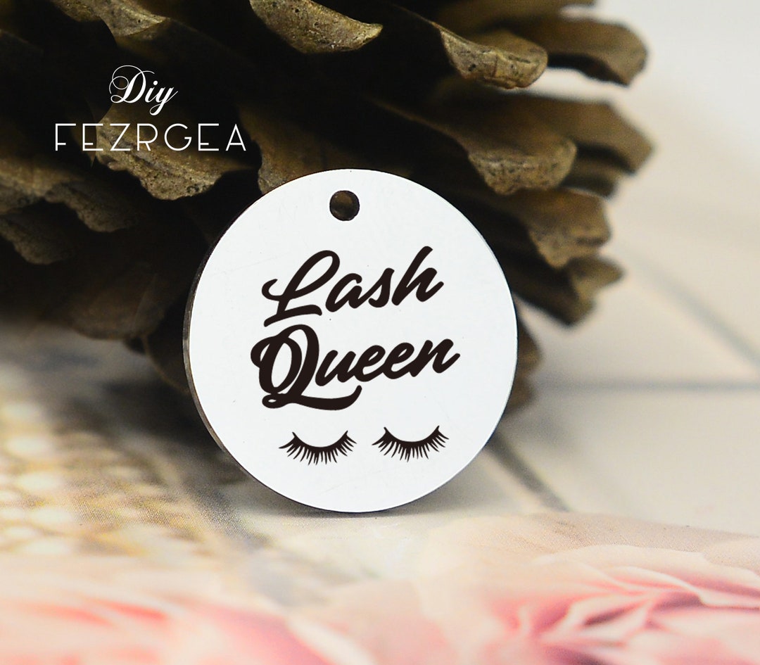 Lash Queen Stainless Steel Charm,personalized Lashista Engraved Charms ...