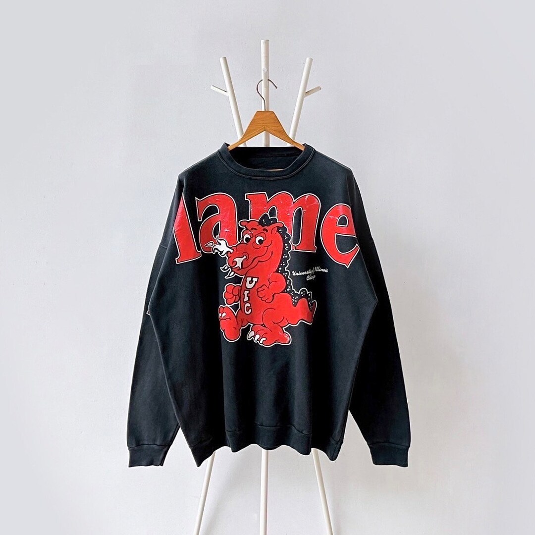 90s University of Illinois Chicago UIC Flames OVP Sweatshirt/ XL - Etsy