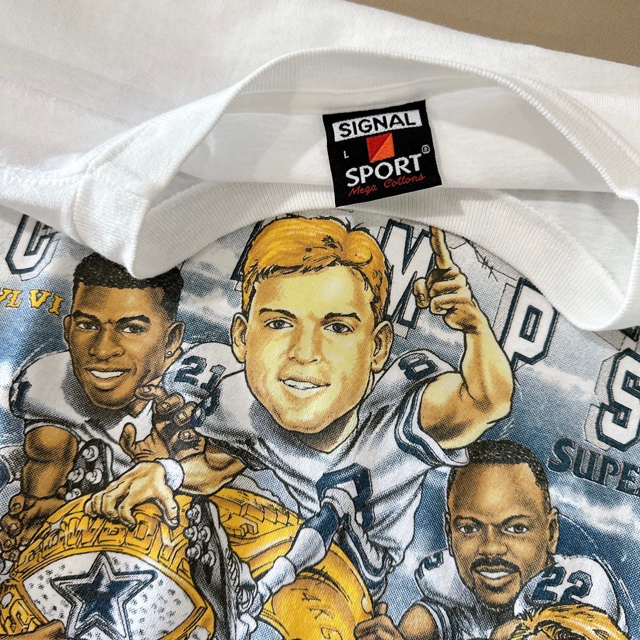 90s Dallas Cowboys NFL Caricatures T-shirt/ L - Etsy