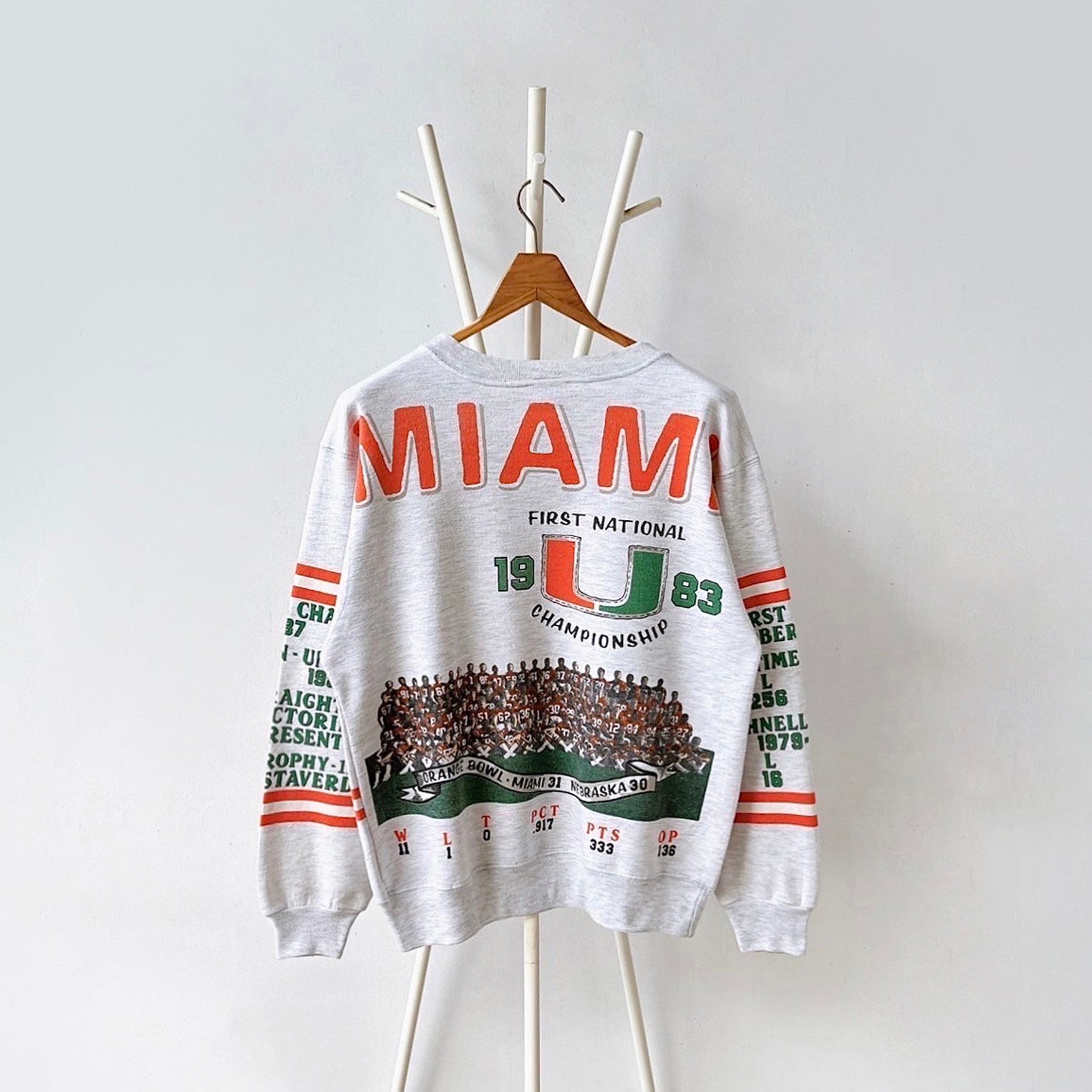 90s University of Miami Hurricanes OVP Sweatshirt/ M - Etsy