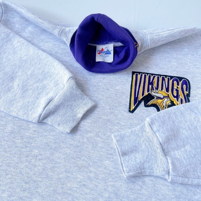90s Minnesota Vikings NFL Turtleneck Sweatshirt/ M - Etsy