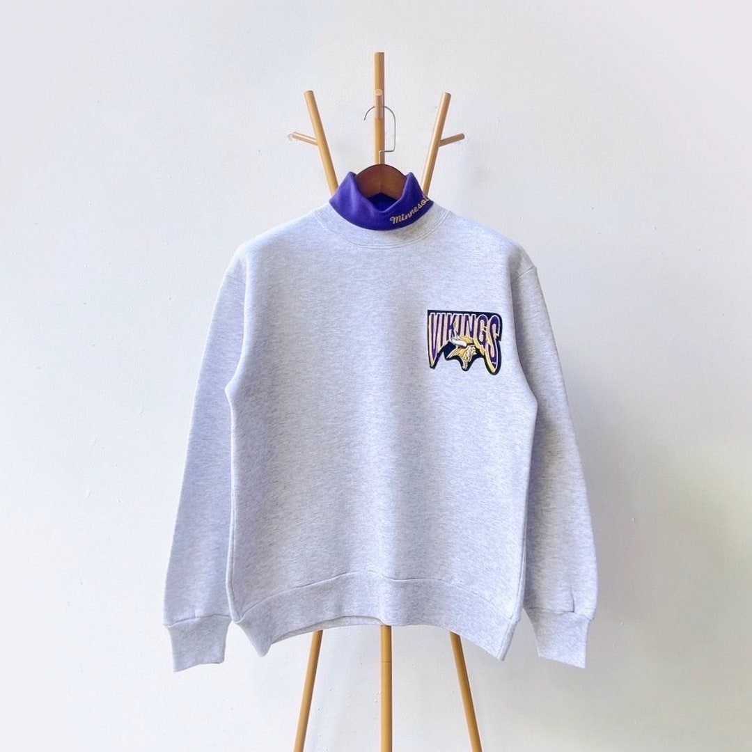 90s Minnesota Vikings NFL Turtleneck Sweatshirt/ M - Etsy