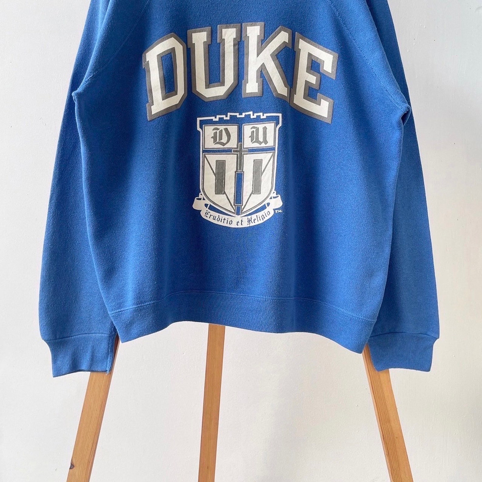 90s Duke University Blue Devils Sweatshirt/ L - Etsy