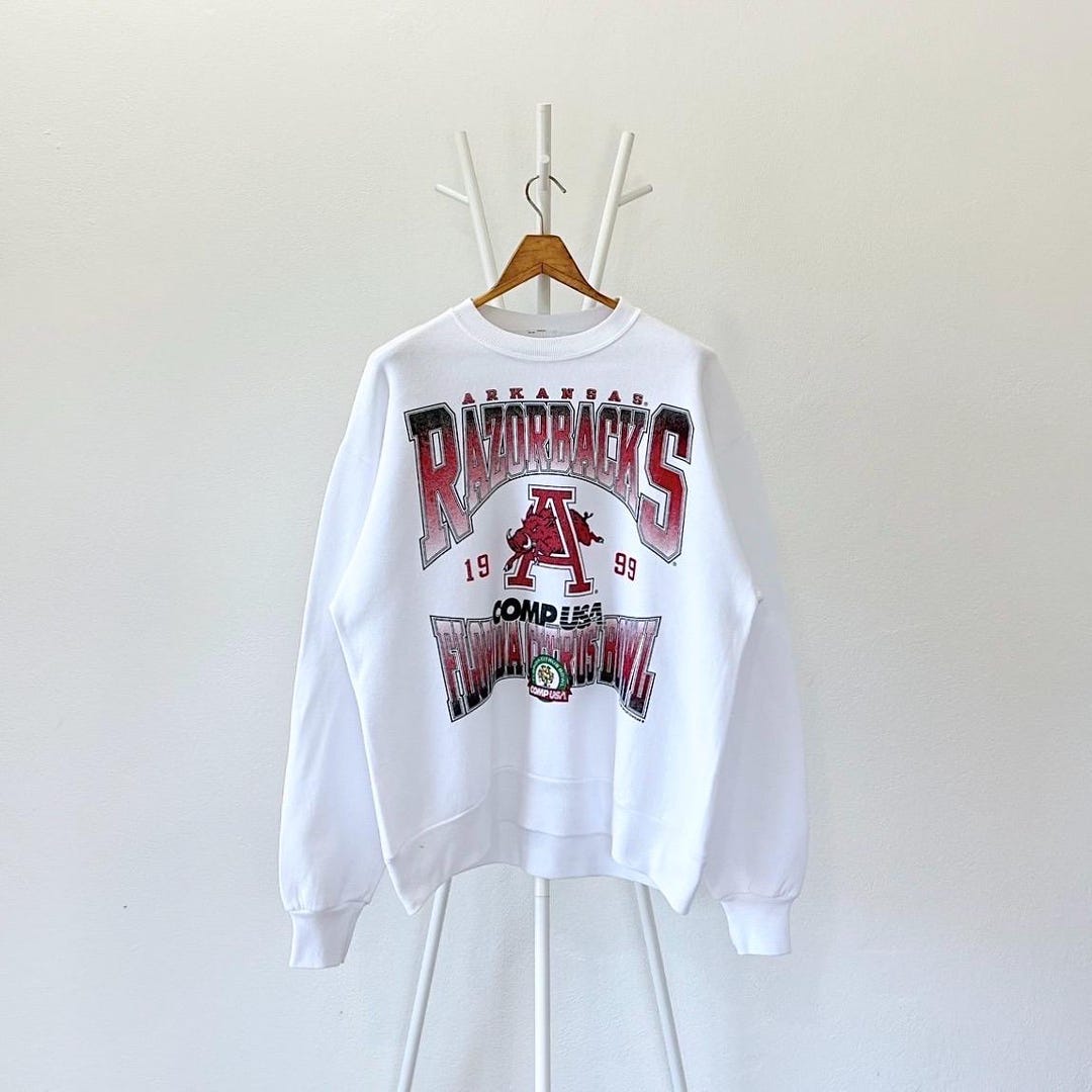 90s University of Arkansas Razorbacks Sweatshirt/ L - Etsy