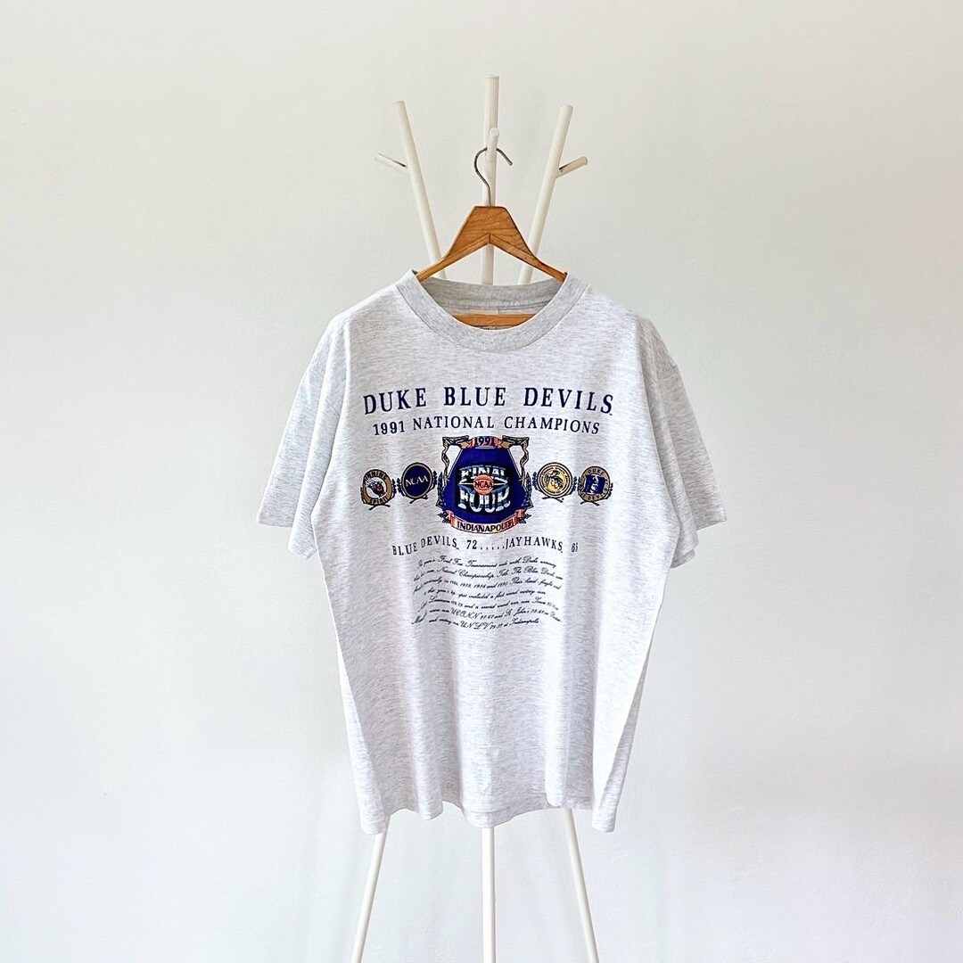 90s Duke University Blue Devils T-shirt/ XL - Etsy
