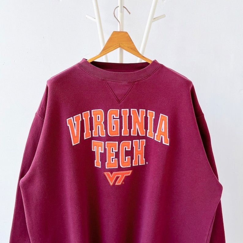Vintage Virginia Tech VT Hokies Sweatshirt/ L - Etsy