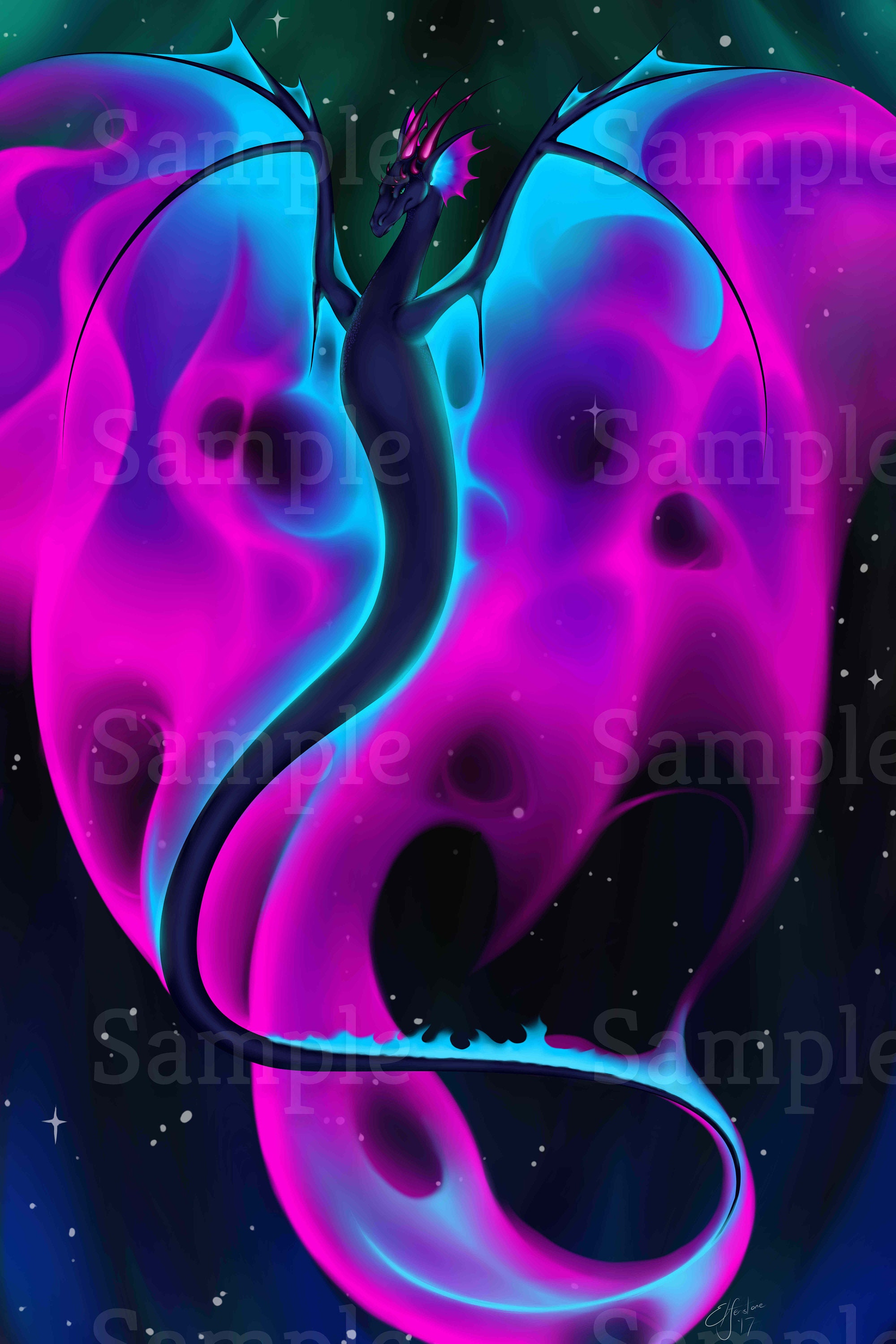 Digital Download "aurora Dragon" - Etsy