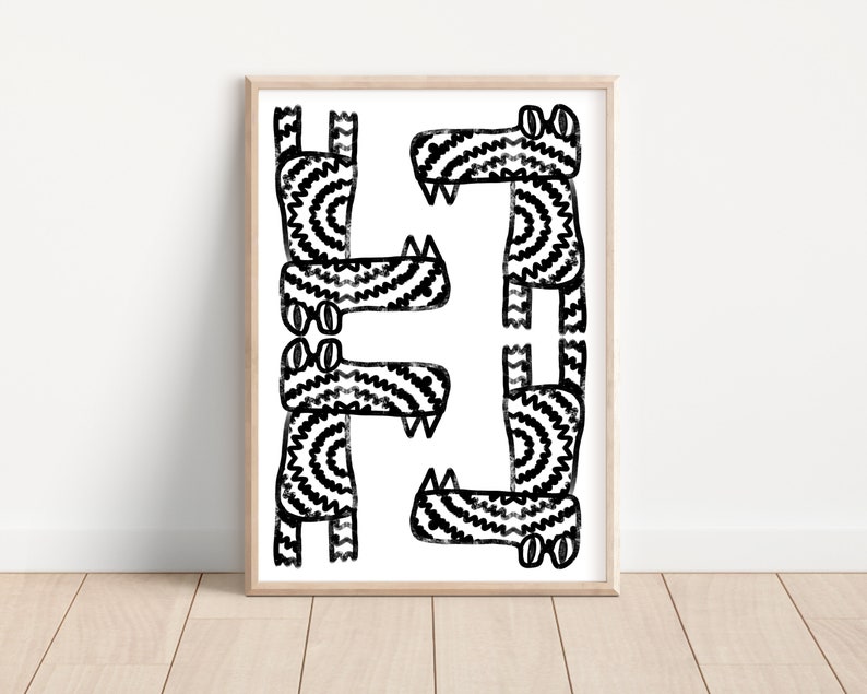 Crocodile Print Poster, Digital Download Artprint, Wall Art Digital ...