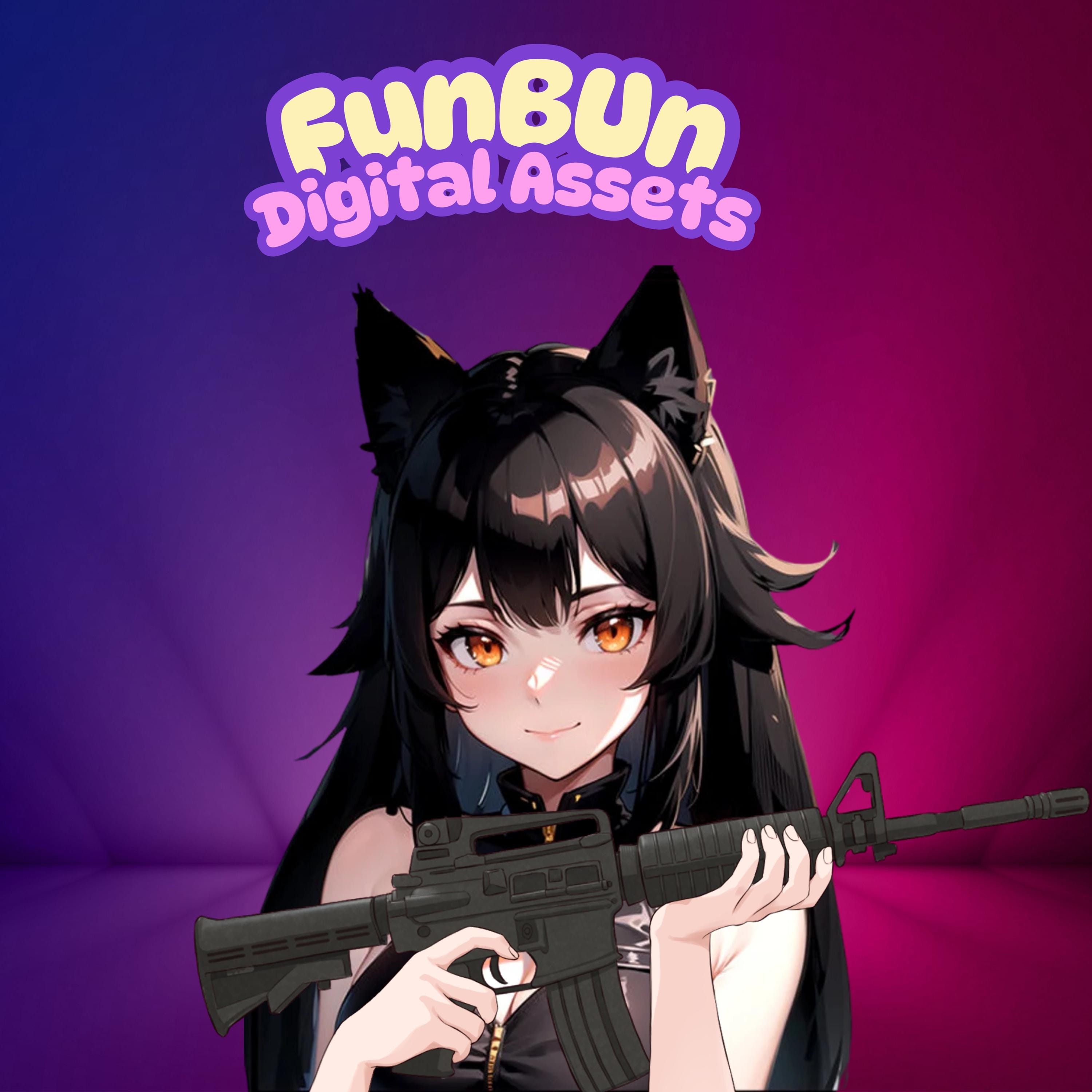 Vtuber Gun Assets – 5 Skin Tones + 3 Aesthetic Gun Designs ...
