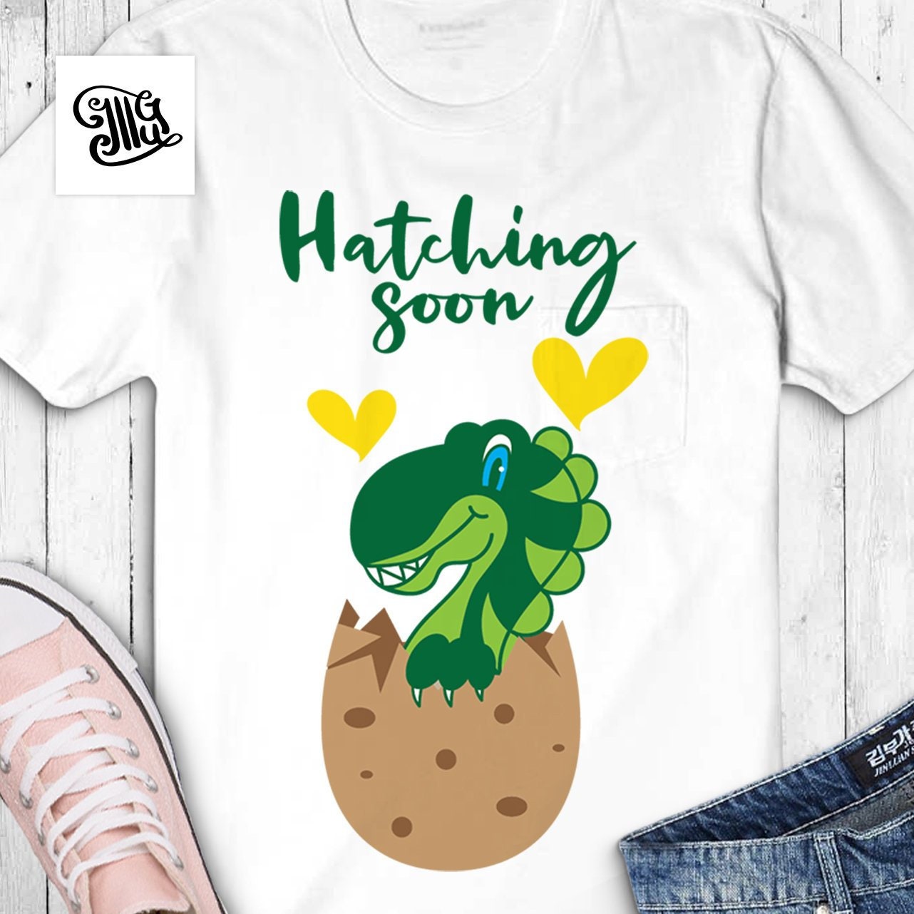 Pregnancy svg baby dinosaur hatching egg svg baby boy | Etsy