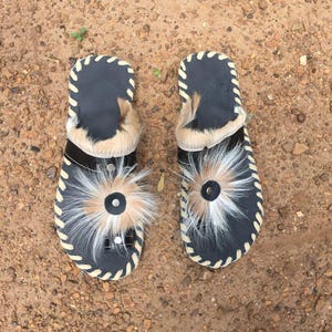 Brown Authentic Zulu Imbadada Sandals Made From Genuine Springbok Hide ...