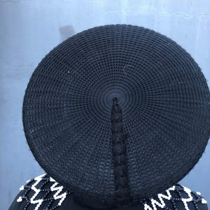 2 Piece Zulu Isicholo Hat and Black and White Beaded Necklace Set ...