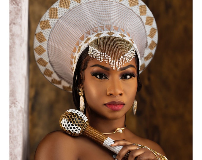 Zulu Warrior Umqhele.zulu Men Headgear. Umqhele. Zulu Men Crown. Zulu ...