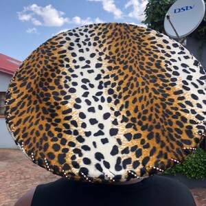 4 Piece Extra Large Leopard Zulu Hat Set With Isipango Warrior ...