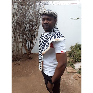 Zebra Black and White Zulu Mbata Umqhele Zulu Ceremony Wedding Attire ...