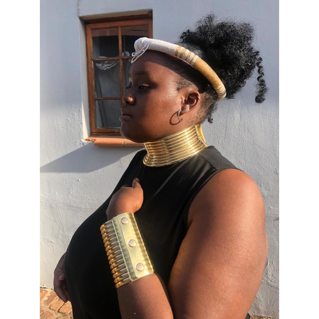 4 in 1 Traditional African Ndebele Neck Chokers, African Traditional Ring, African Zulu Neck ...