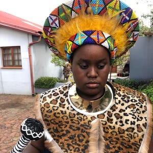 Extra Large Yellow and Brown Zulu Hati Large Zulu Hat african Hat ...