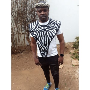 Black and White Zulu Mbata Umqhele Zulu Ceremony Wedding Attire for ...