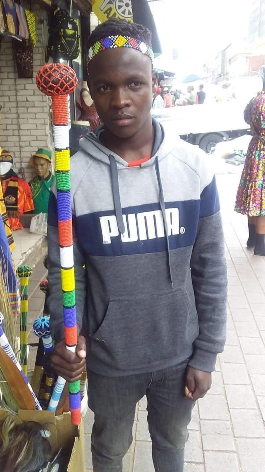 Handmade Beaded Xhosa Headband and XL Traditional African 90cm ...