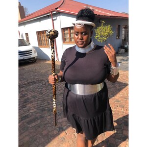 5 in 1 Ndebele Idizila Choker, Bangles, Belt, Beaded Headband & Faux ...