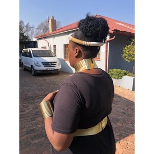 5 in 1 Ndebele Idizila Choker, Bangles, Belt, Beaded Headband & Faux ...