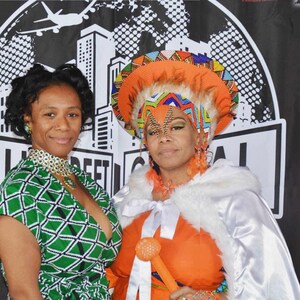 Handcrafted Beaded Orange Zulu Hat With Feathers – Traditional African ...