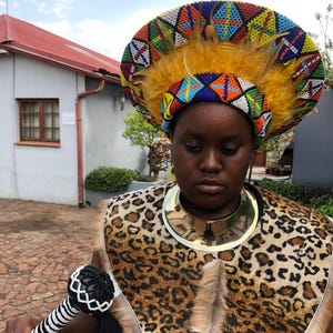 Extra Large Yellow and Brown Zulu Hati Large Zulu Hat |african Hat ...