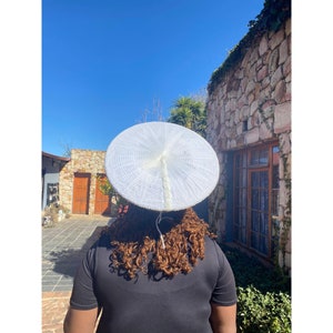 4 in 1 White and Gold Zulu Hati Large Zulu Hat |african Hat | Isicholo ...