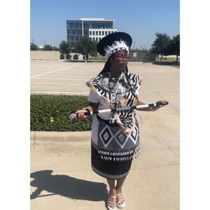 7 in 1 Black and White Zulu Traditional Ethnic Outfit - Etsy