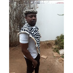 Zebra Black and White Zulu Mbata Umqhele Zulu Ceremony Wedding Attire ...