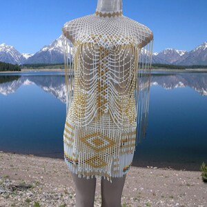 4 in 1 Gold and White Zulu Full Beaded Vest |handmade Zulu Beadsl Zulu ...