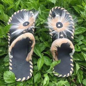 Brown Authentic Zulu Imbadada Sandals Made From Genuine Springbok Hide ...