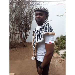 Black and White Zulu Umqhele Mbata Shaka Zulu Ceremony Wedding Attire ...