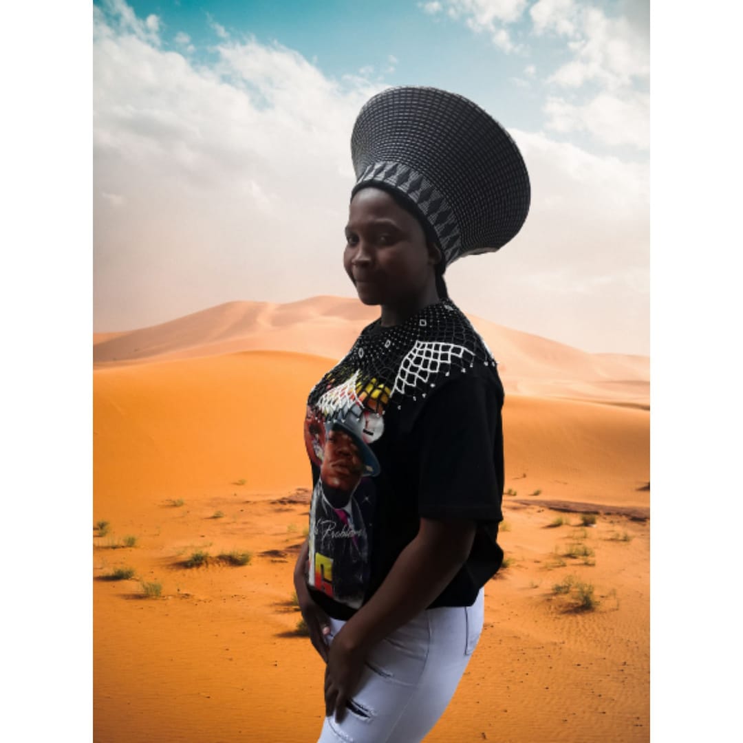 2 in 1 White and Black Zulu Hat | African Hat | Isicholo | African ...