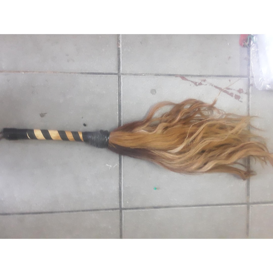 100% Zulu African Cowtail Trukere Broom & Brown Fly Whisk – Authentic ...