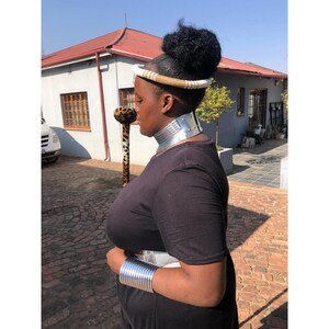 5 in 1 Ndebele Idizila Choker, Bangles, Belt, Beaded Headband & Faux ...