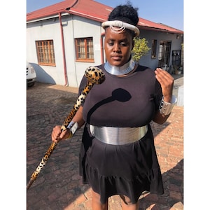 5 in 1 Ndebele Idizila Choker, Bangles, Belt, Beaded Headband & Faux ...