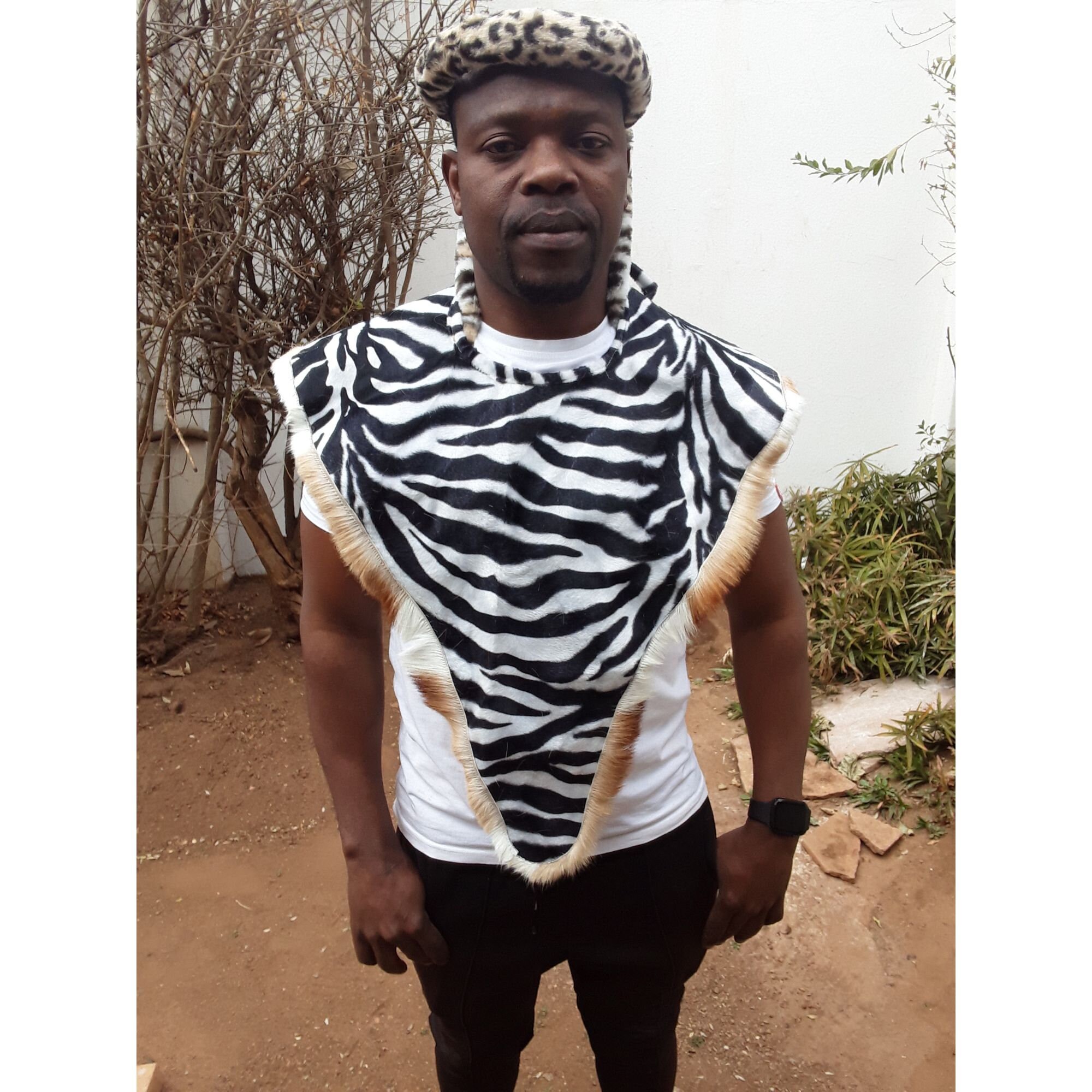 Zebra Black and White Zulu Mbata Umqhele Zulu Ceremony Wedding Attire ...