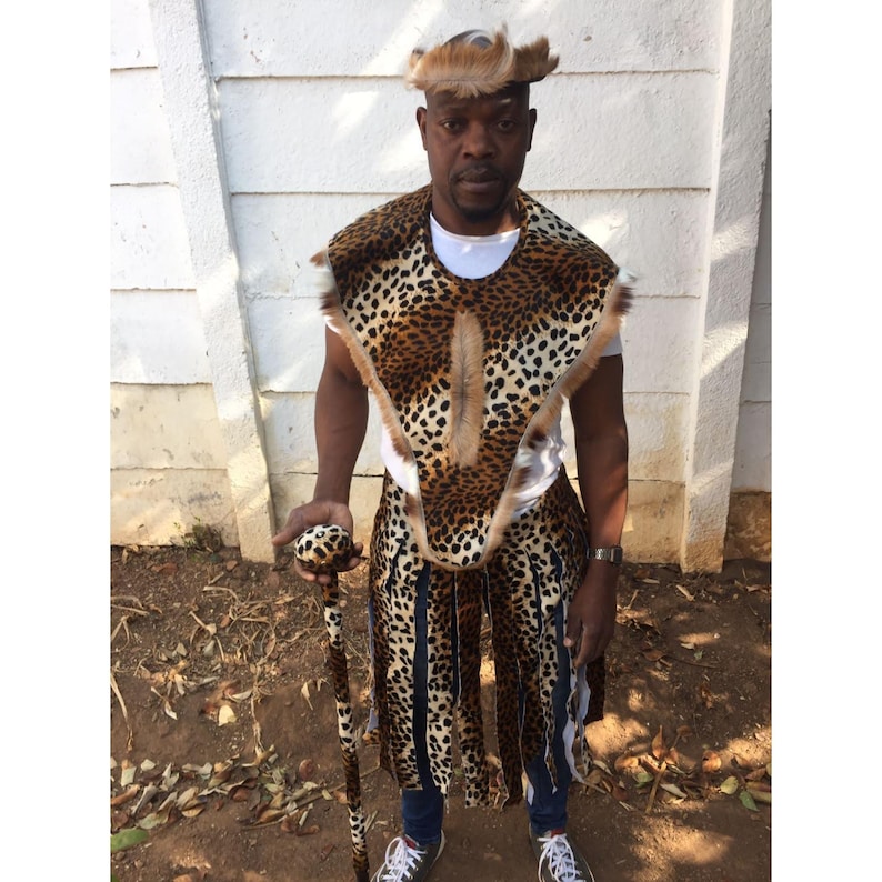 Zulu Warrior Set – Chestguard, Umqhele Headband, Ibheshu & Slene, and ...