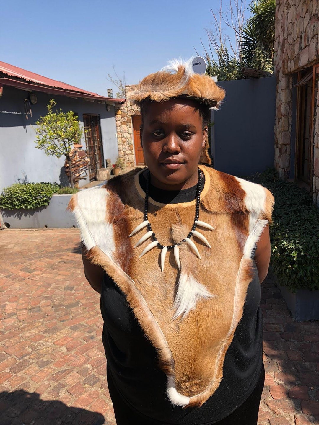 Zulu Royalty Chestguard and Umqhele Headband Set – 100% Authentic ...