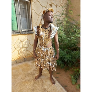 Traditional Zulu Warrior Outfit for Men – Handmade Attire Made of 100% ...