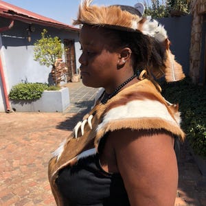 Zulu Royalty Chestguard and Umqhele Headband Set – 100% Authentic ...