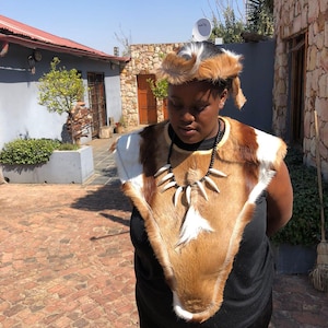 Zulu Royalty Chestguard and Umqhele Headband Set – 100% Authentic ...