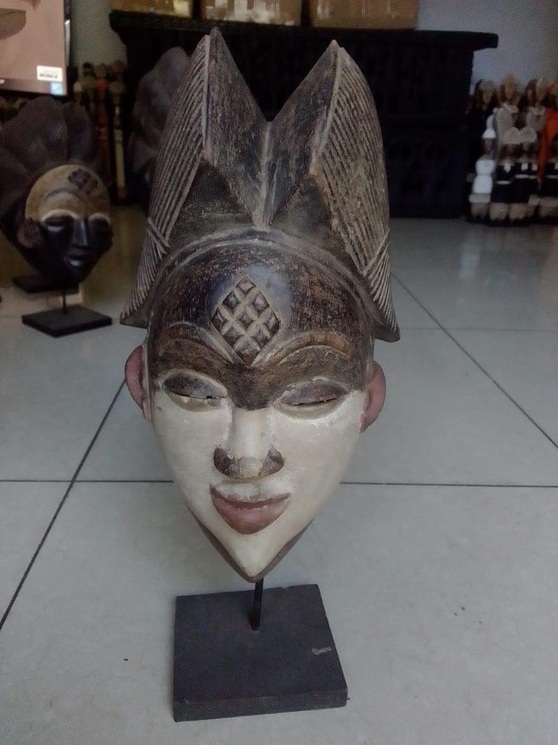 Hand-carved Tikar Tribal Mask From Cameroon | African Wooden Mask on ...