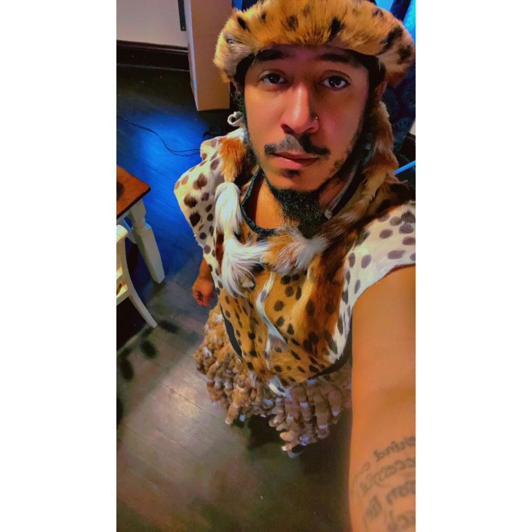 Ibheshu Zulu Warrior Umqhele Mbata Men's Traditional Regalia - Etsy UK