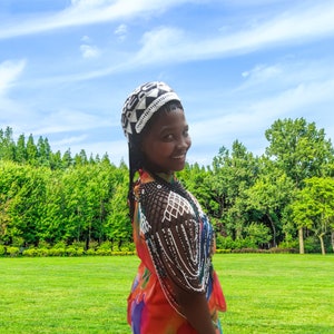 Cleopatra Styled Beaded Zulu Headdress, Goddess Crown, Beaded African ...
